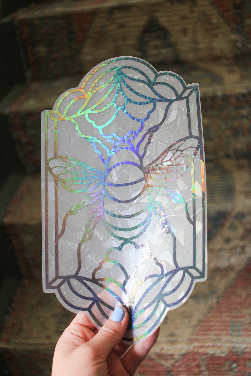 Large Bumble Bee Window Cling – Linebaugh Studios