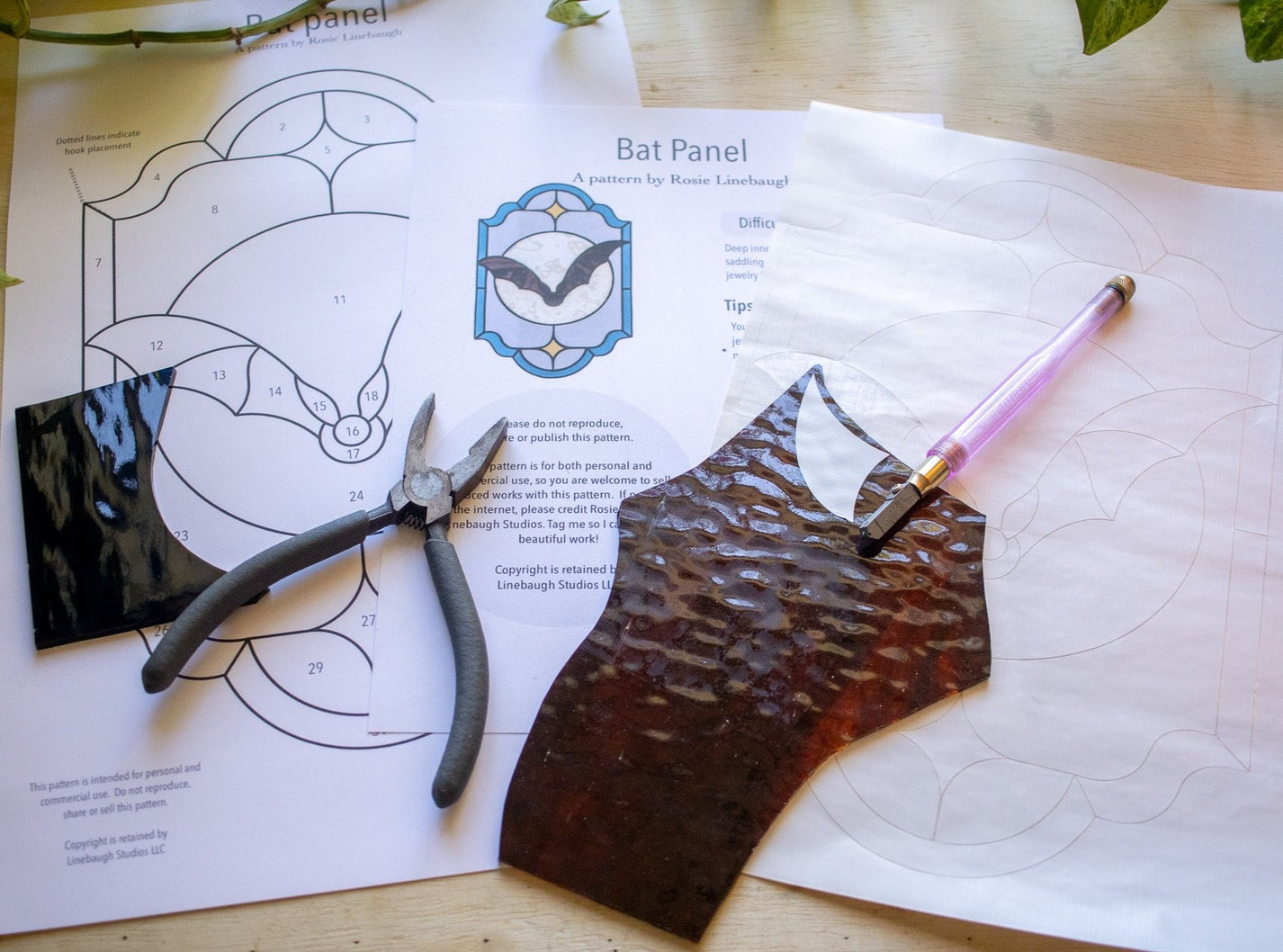 Pattern - Bat Panel – Linebaugh Studios