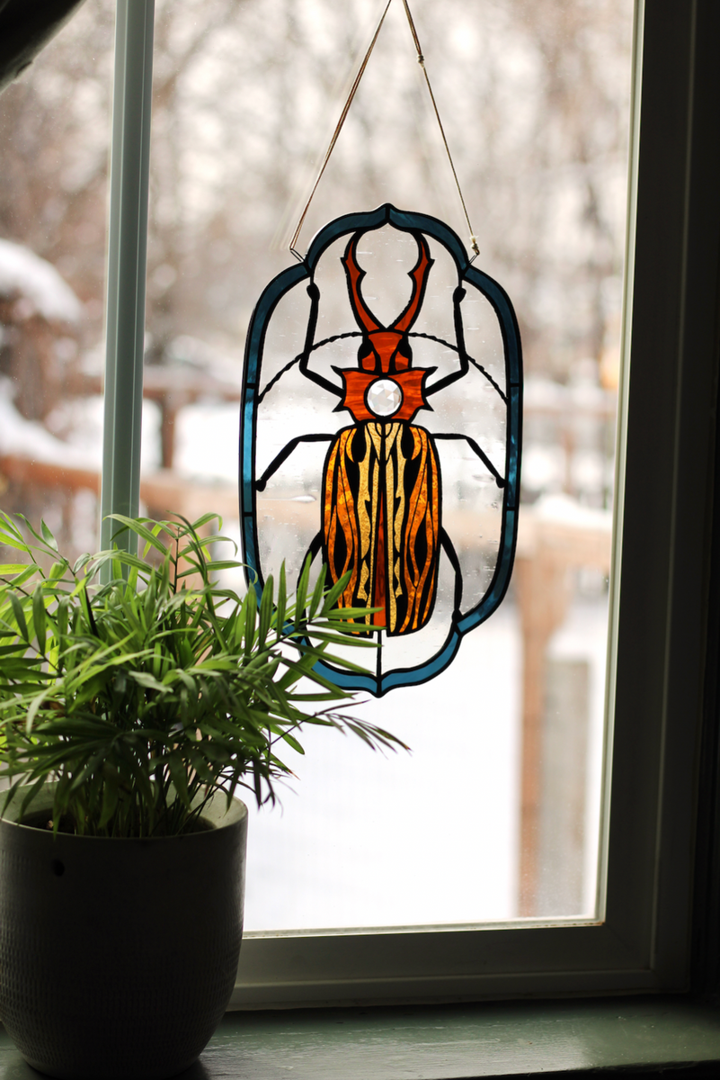 Macrodontia Beetle Suncatcher – Linebaugh Studios